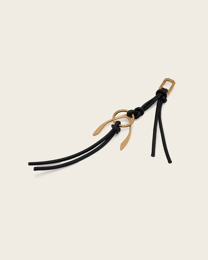 Metal Wishbone Bag Charm BLACK/GOLD | ALLSAINTS
